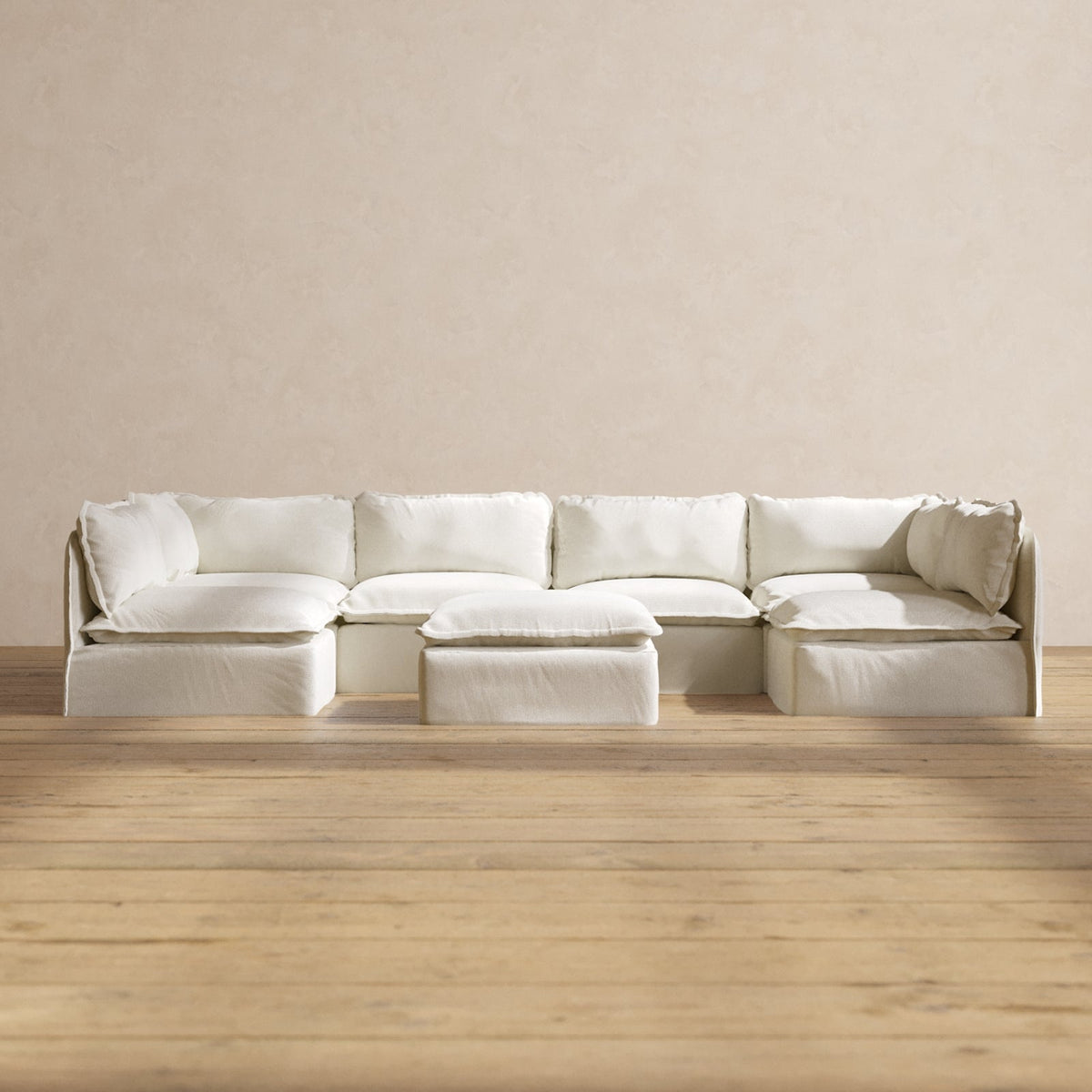 Slipcover Only - Modular Performance 6-Seater Open-Ends U-Sectional + – Anabei