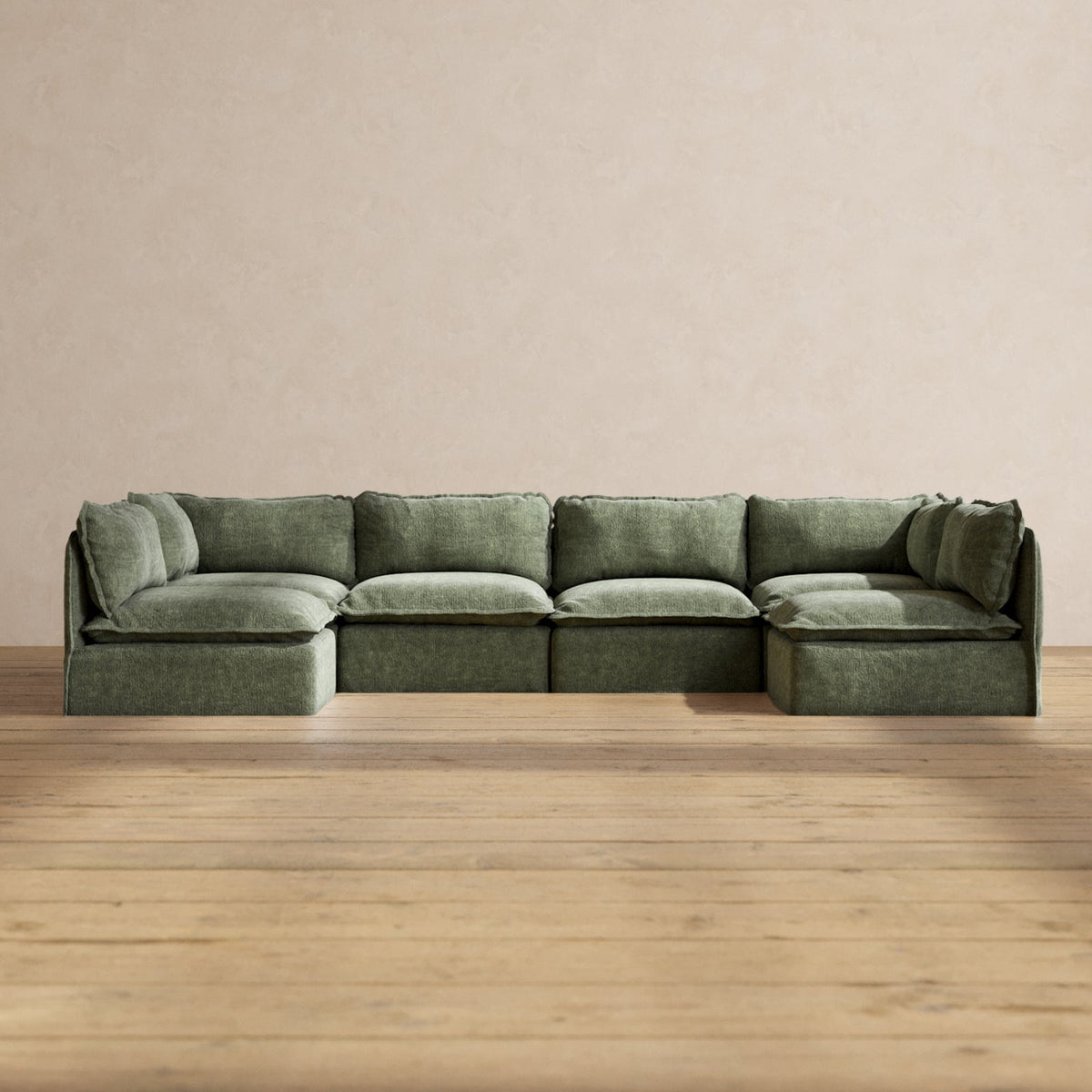 Slipcover Only - Modular Performance 6-Seater Open-Ends U-Sectional | – Anabei