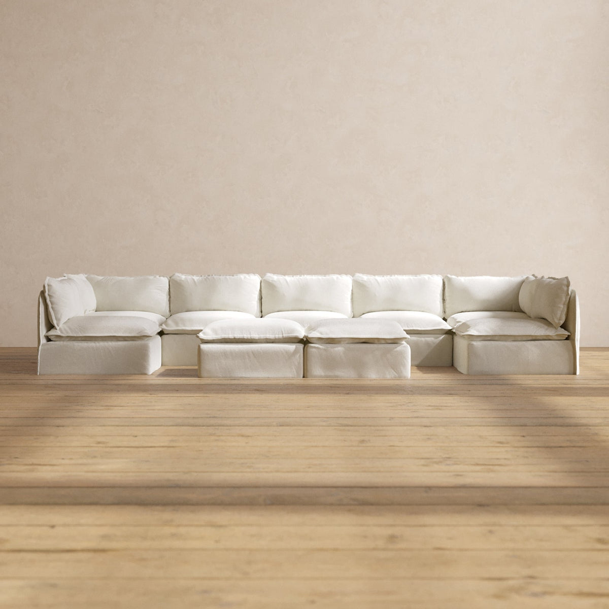 Slipcover Only - Modular Performance 7-Seater Open-Ends U-Sectional + – Anabei