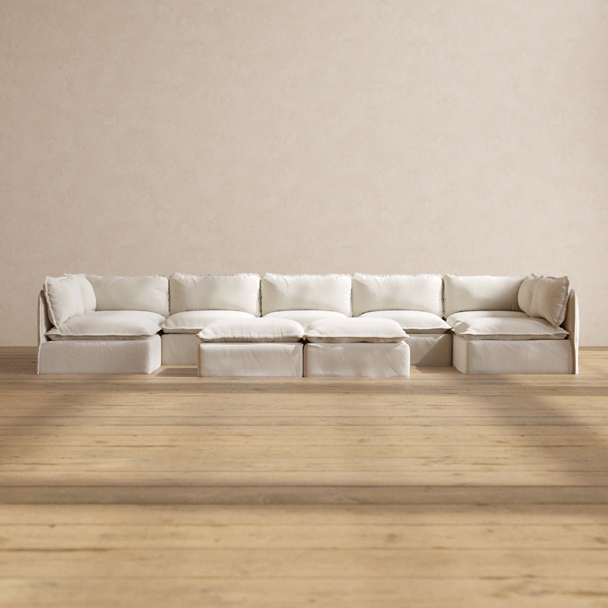 Slipcover Only - Modular Performance 7-Seater Open-Ends U-Sectional + – Anabei