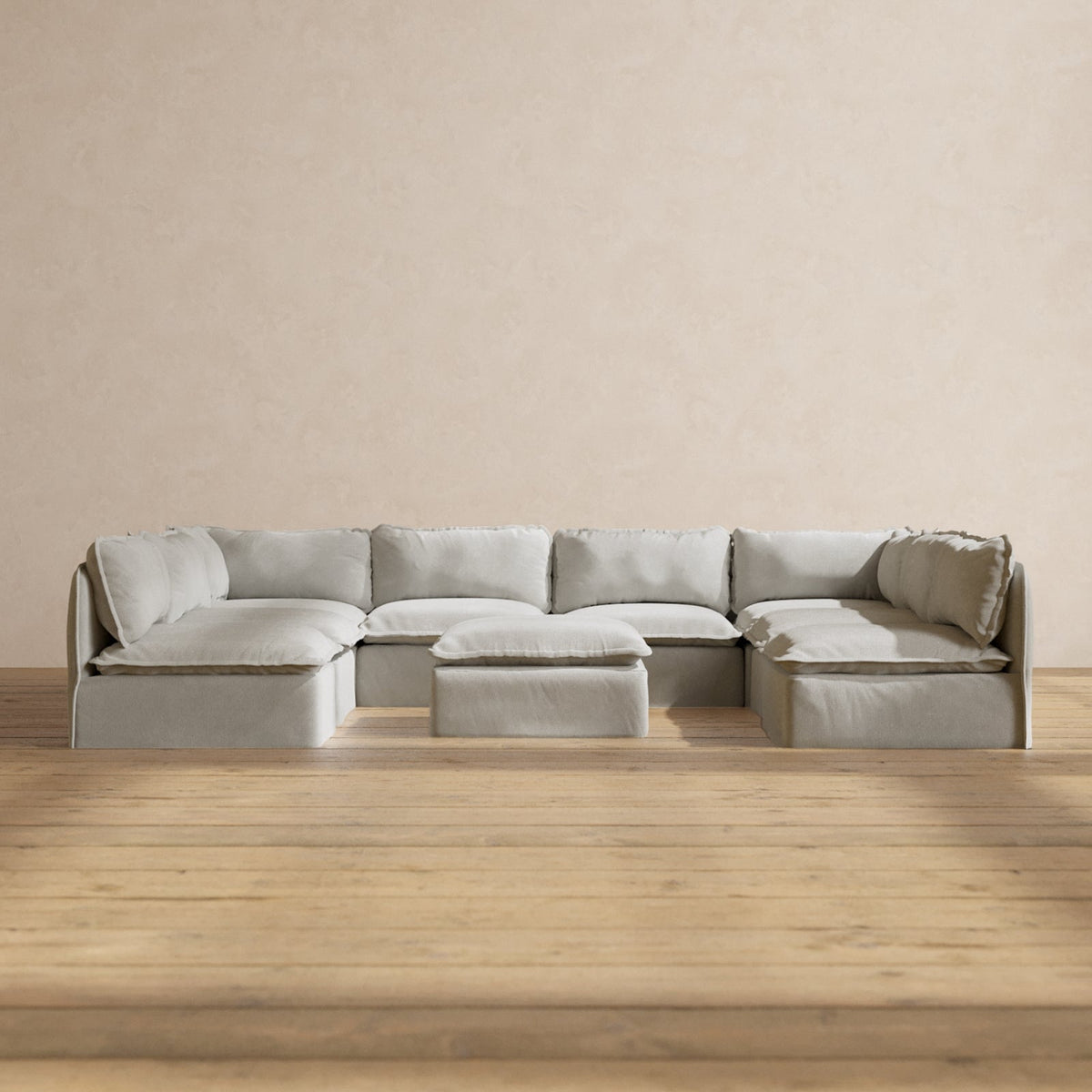 Slipcover Only - Modular Performance 8-Seater Open-Ends U-Sectional + – Anabei