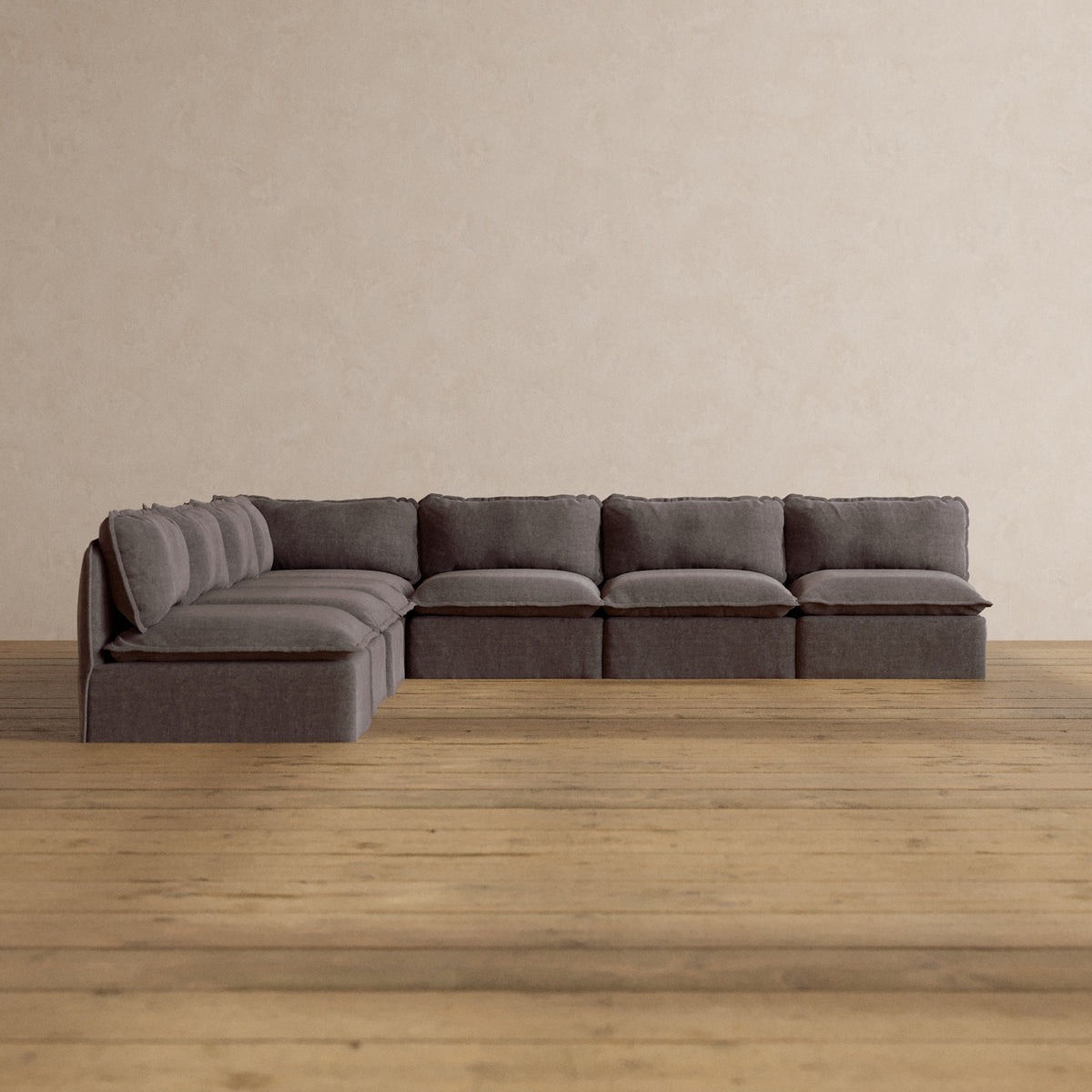 Slipcover Only - Modular Washable 7-Seater Open-Ends Corner Sectional – Anabei