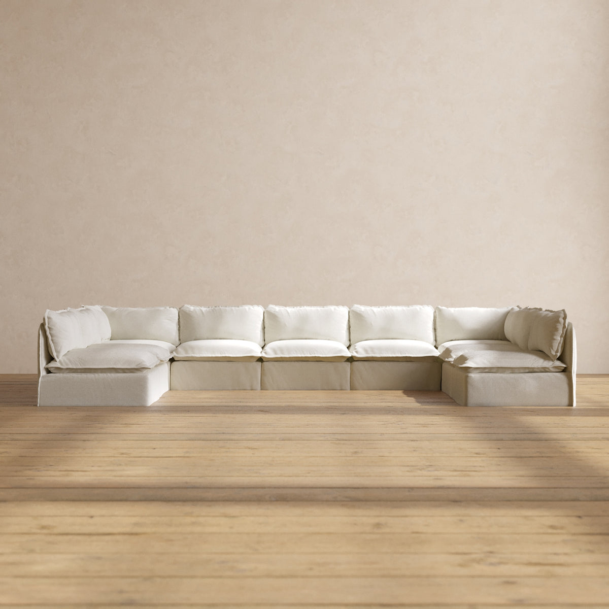 Slipcover Only - Modular Washable 9-Seater Open-Ends U-Sectional in Eg – Anabei