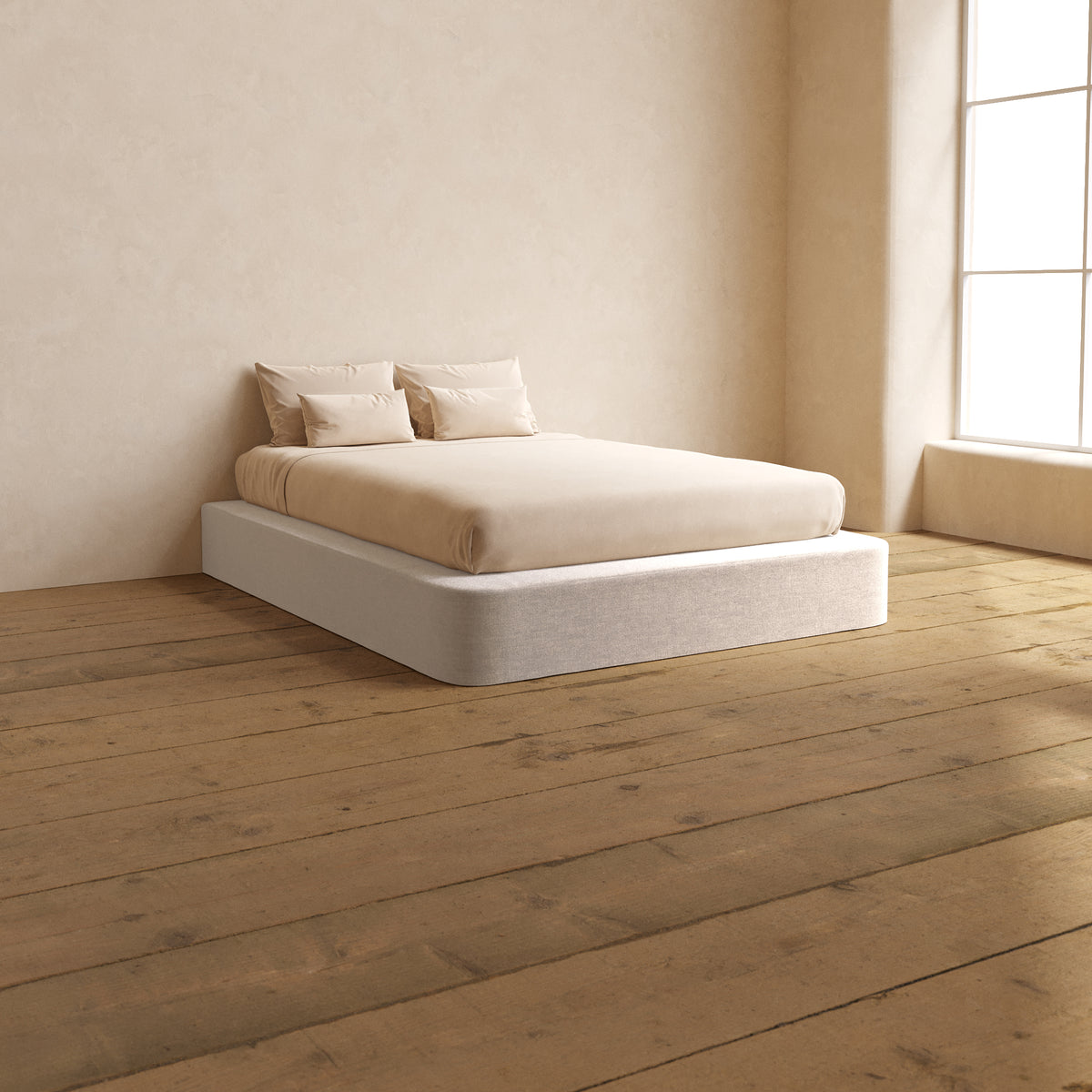 Slipcover Only - Queen Upholstered Platform Bed | Mod Velvet in Mist ...