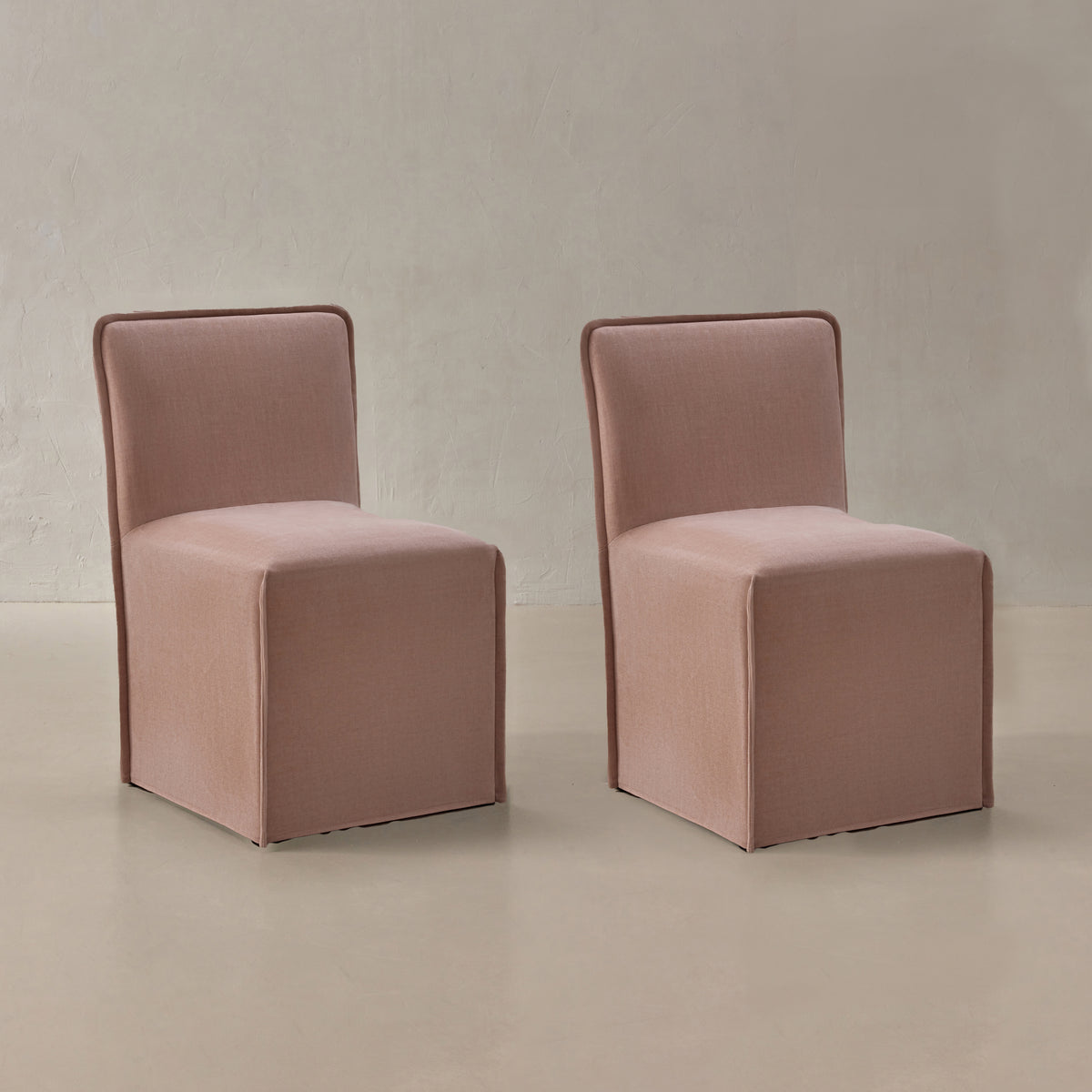 Washable Upholstered Dining Chair | 15" Back Height in Sakura (Set of ...