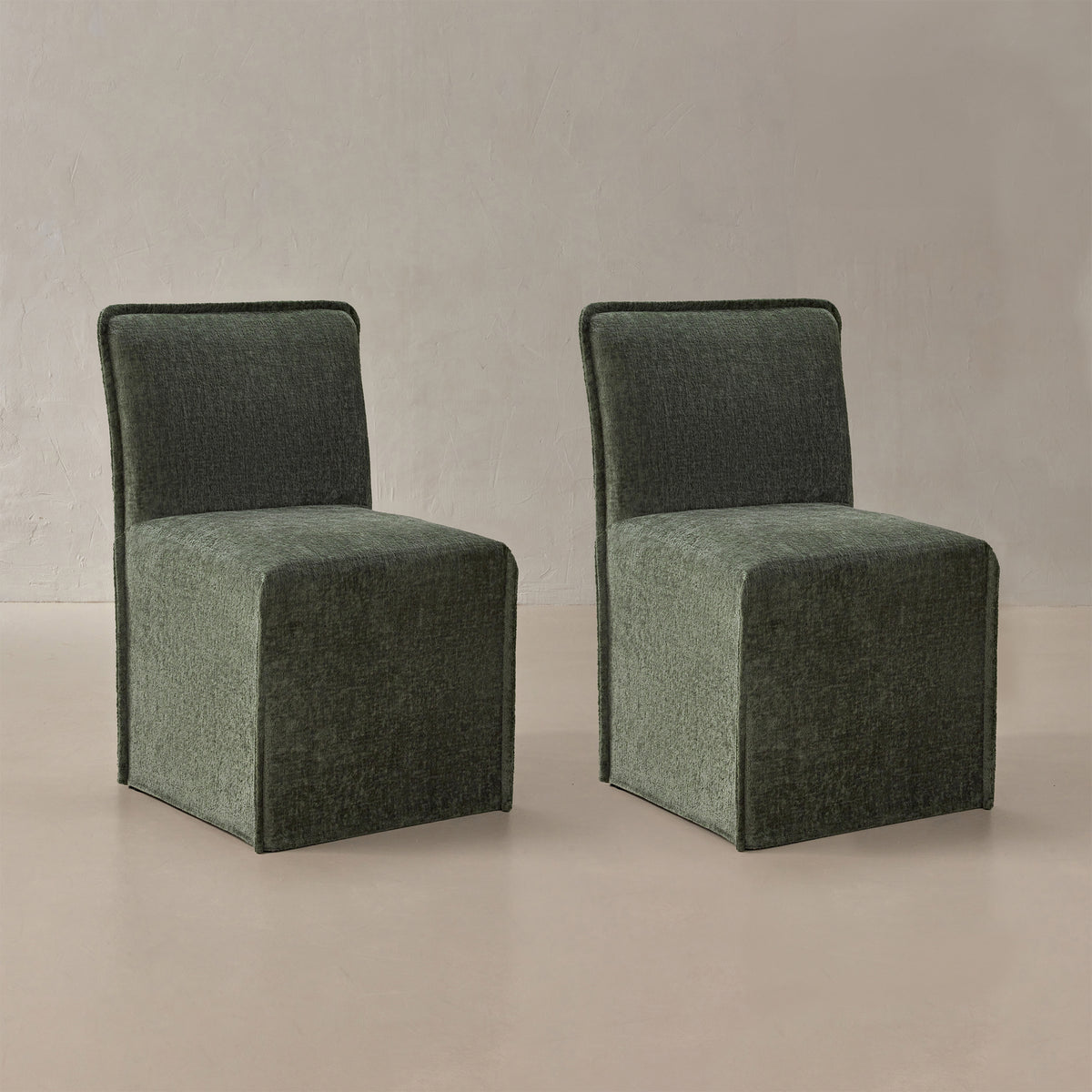Washable Upholstered Dining Chair | 15” Back Height in Willow (Set of ...