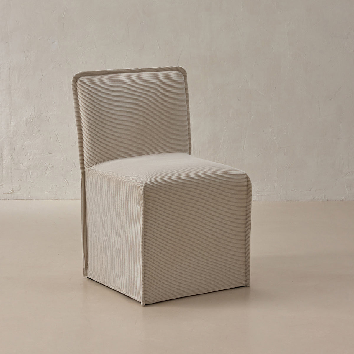 Washable Upholstered Dining Chair | 15" Back Height in Milk – Anabei