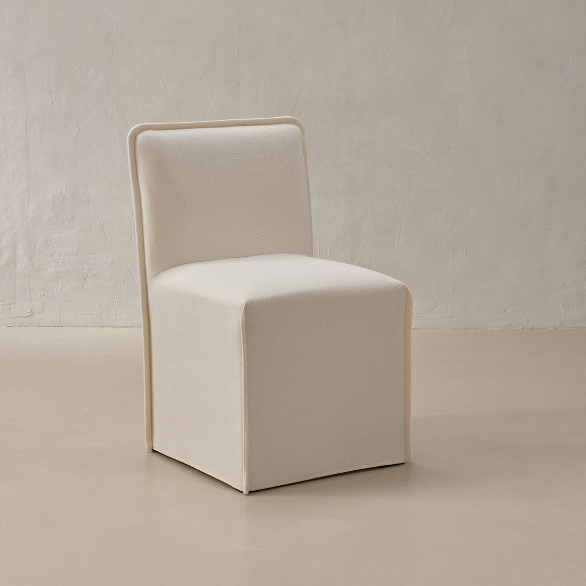 Washable Upholstered Dining Chair | 15" Back Height in Powder – Anabei