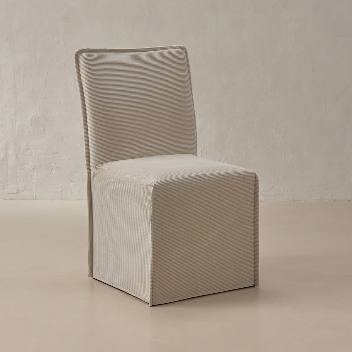 Washable Upholstered Dining Chair | 19” Back Height in Milk – Anabei