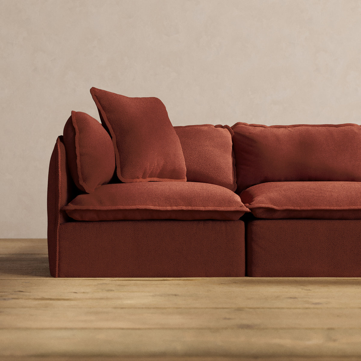 Square Performance Accent Pillow 22 x 22 in Rust – Anabei