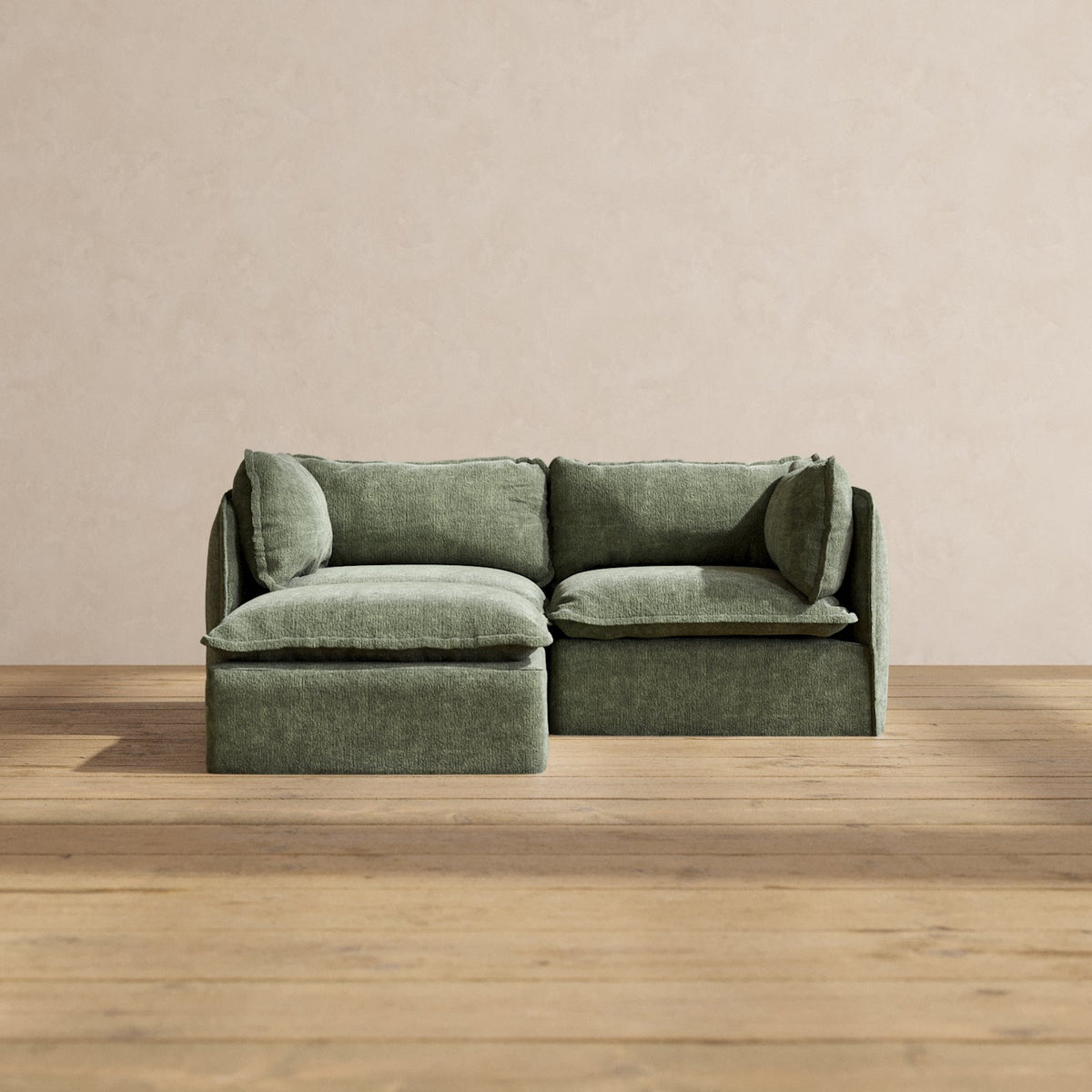 Modular Performance 2-Seater Sectional in Willow | Deluxe Blend – Anabei