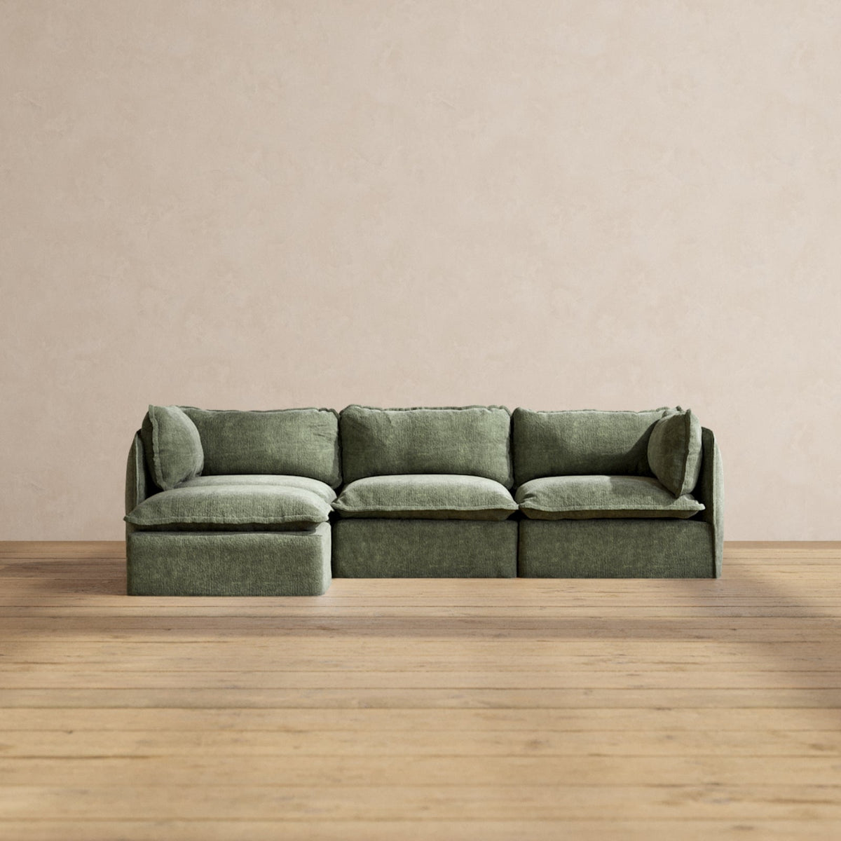 Modular Performance 3-Seater Sectional in Willow | Deluxe Blend – Anabei