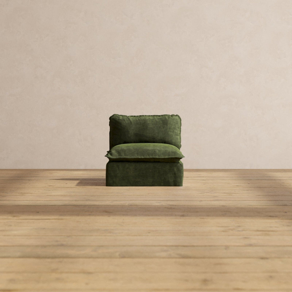 Modular Performance Armless Chair in Olive | Relaxed Blend – Anabei