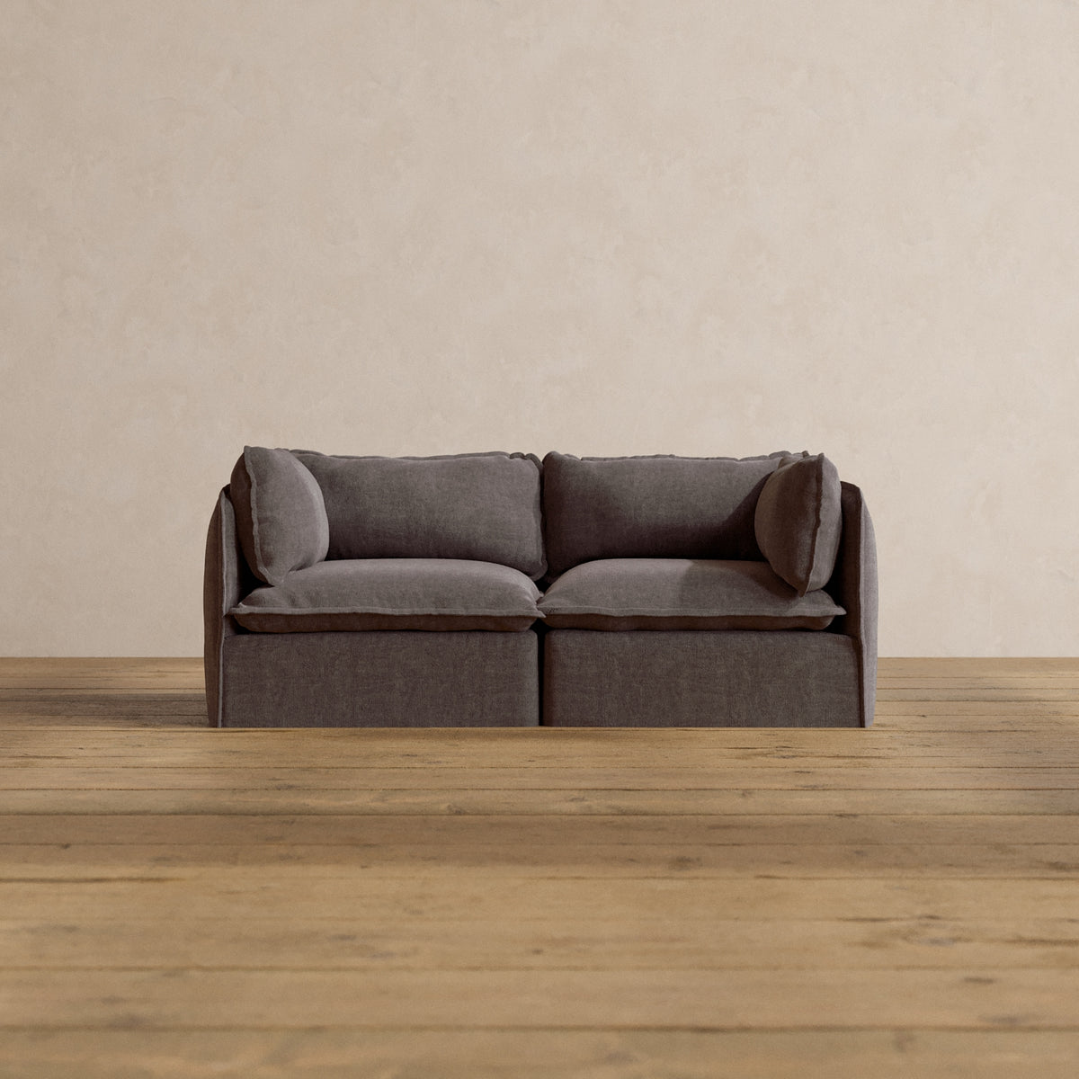 Modular Washable 2-Seater in Caviar | Deluxe+ Seat | Cloud Pillow – Anabei