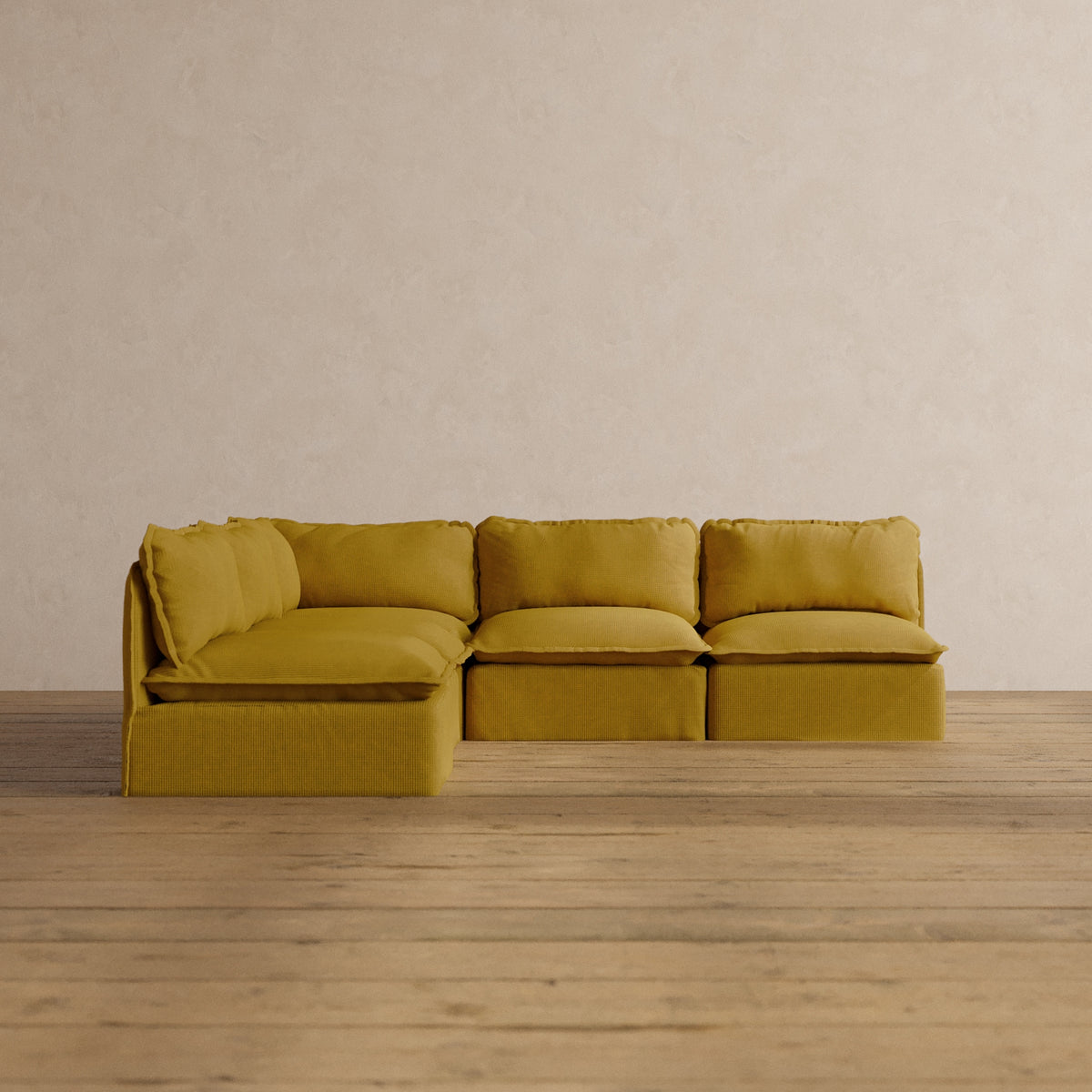 Modular Washable 5-Seater Open-Ends Corner Sectional in Kiiro | Memori ...