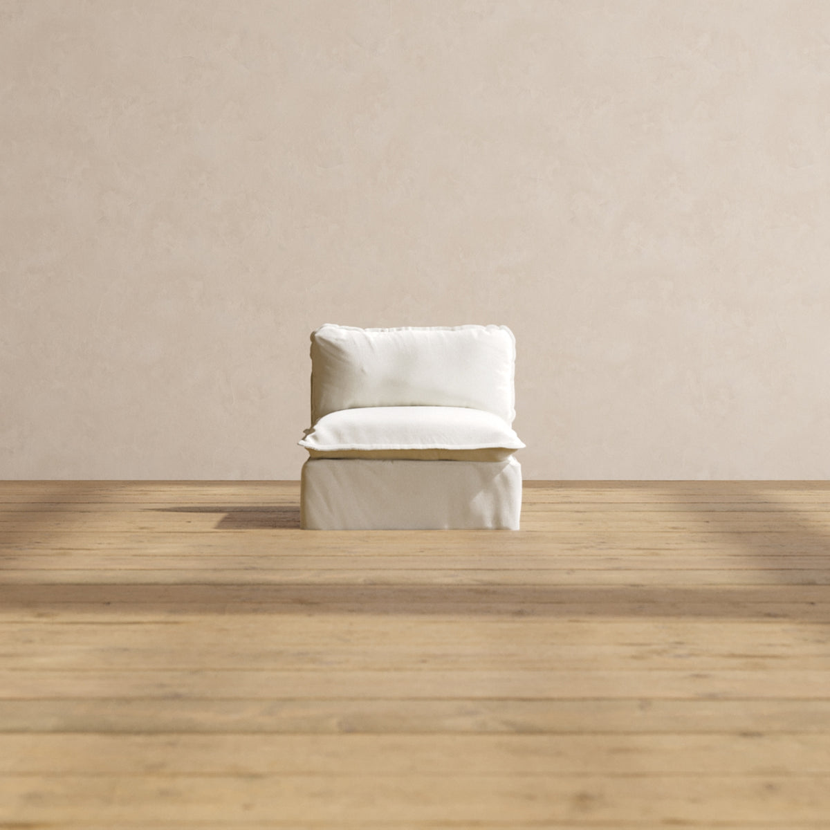 Modular Washable Armless Chair in Eggshell | Deluxe+ Seat | Cloud Pill ...