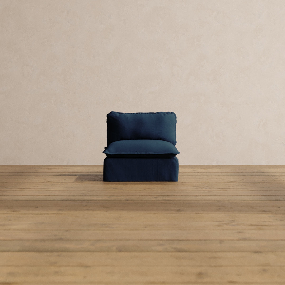 Modular Washable Armless Chair in Sumi | Deluxe+ Seat | Cloud Pillow ...