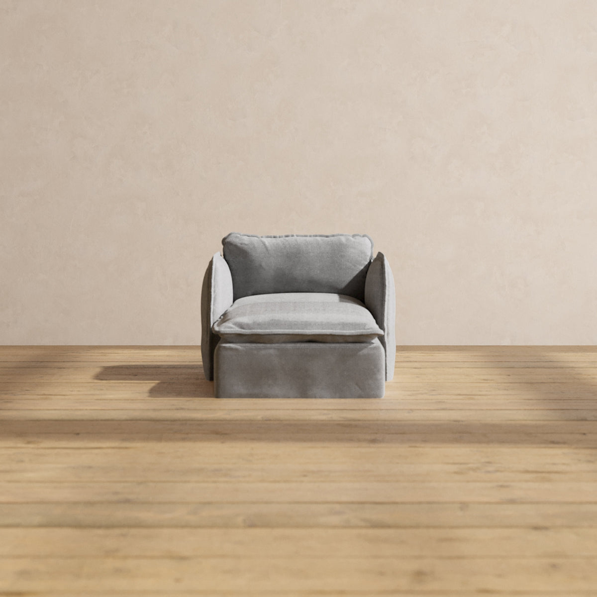 Modular Washable Chaise Armchair in Ash | Memorix+ Seat | Contour Pill ...
