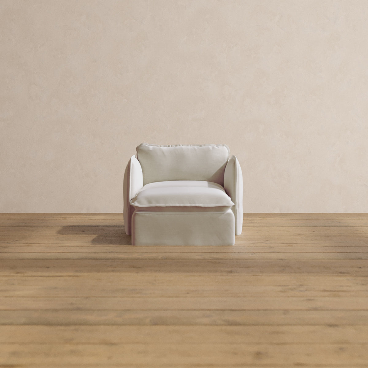 Modular Washable Chaise Armchair in Coco | Deluxe+ Seat | Cloud Pillow ...
